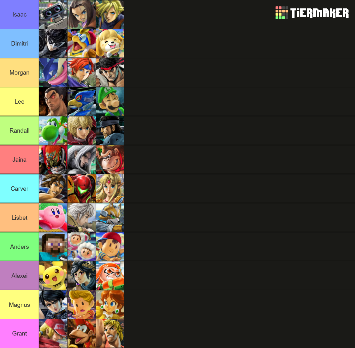 Smash Ultimate (Mural Renders) Tier List (Community Rankings) - TierMaker