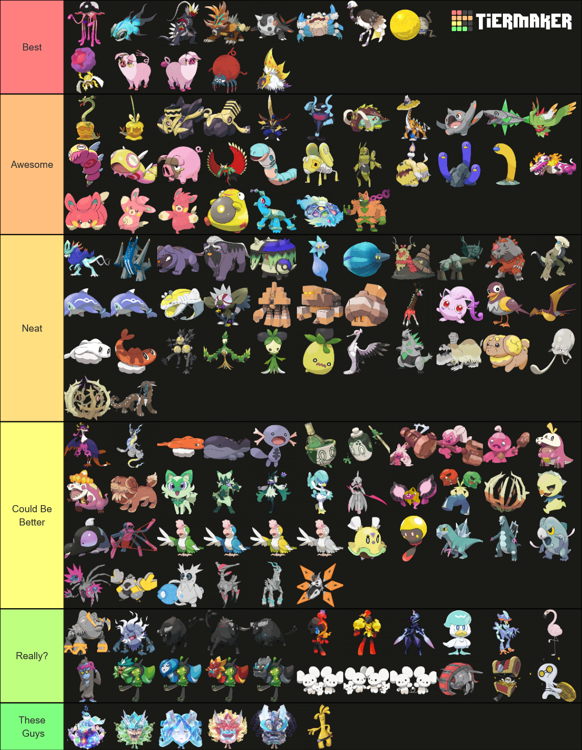 gen 9 shiny artwork Tier List (Community Rankings) - TierMaker