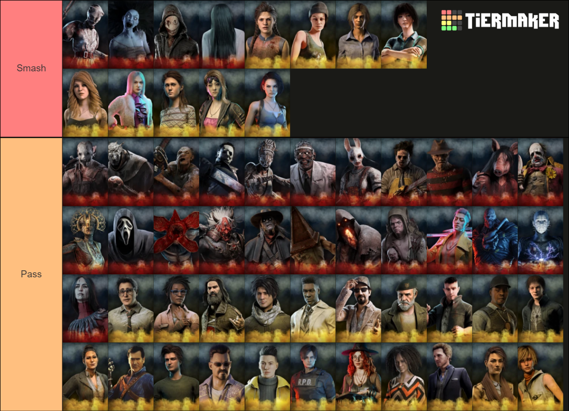 DBD Smash or Pass (killers and survivors) Tier List (Community Rankings) - TierMaker