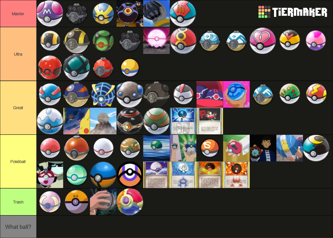 EVERY Pokemon Pokeballs Tier List (Community Rankings) - TierMaker
