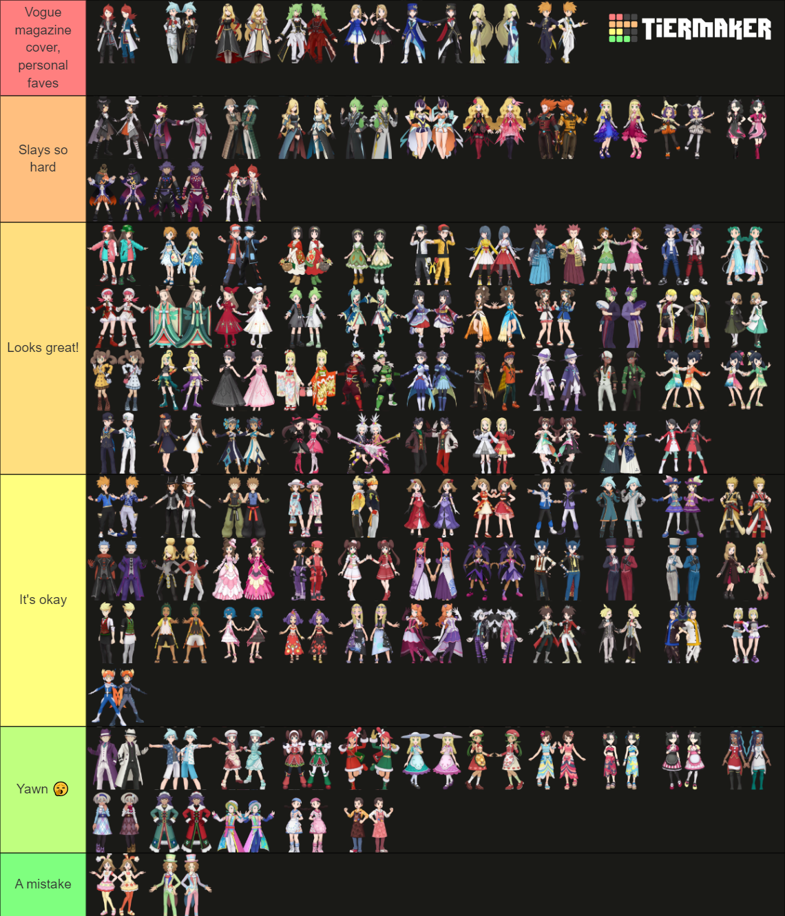 Pokémon Masters EX Original Outfits Tier List (Community Rankings ...