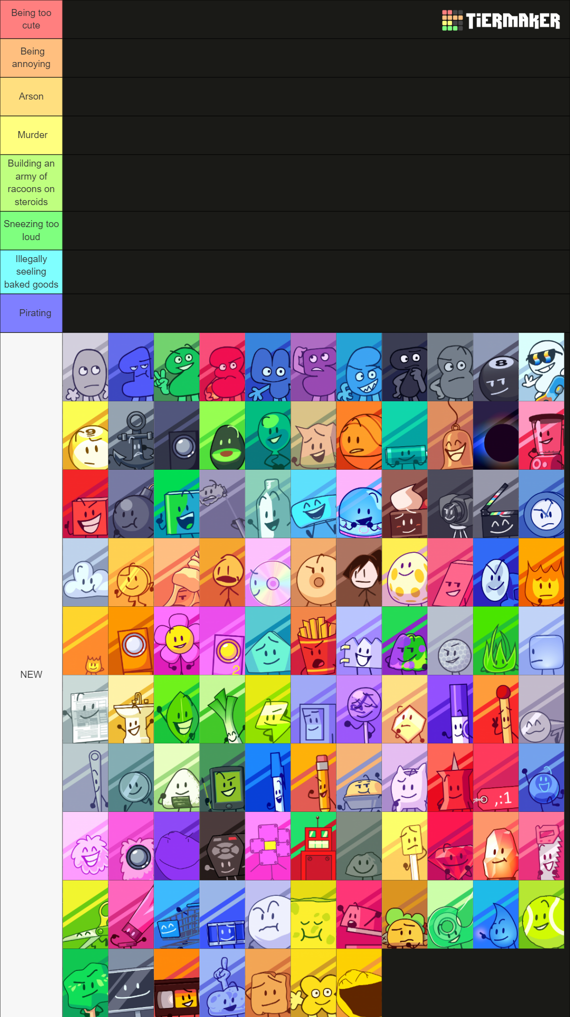 AStoneWeeg BFB Icons as of BFB 17 including all up to bfdims Tier List ...