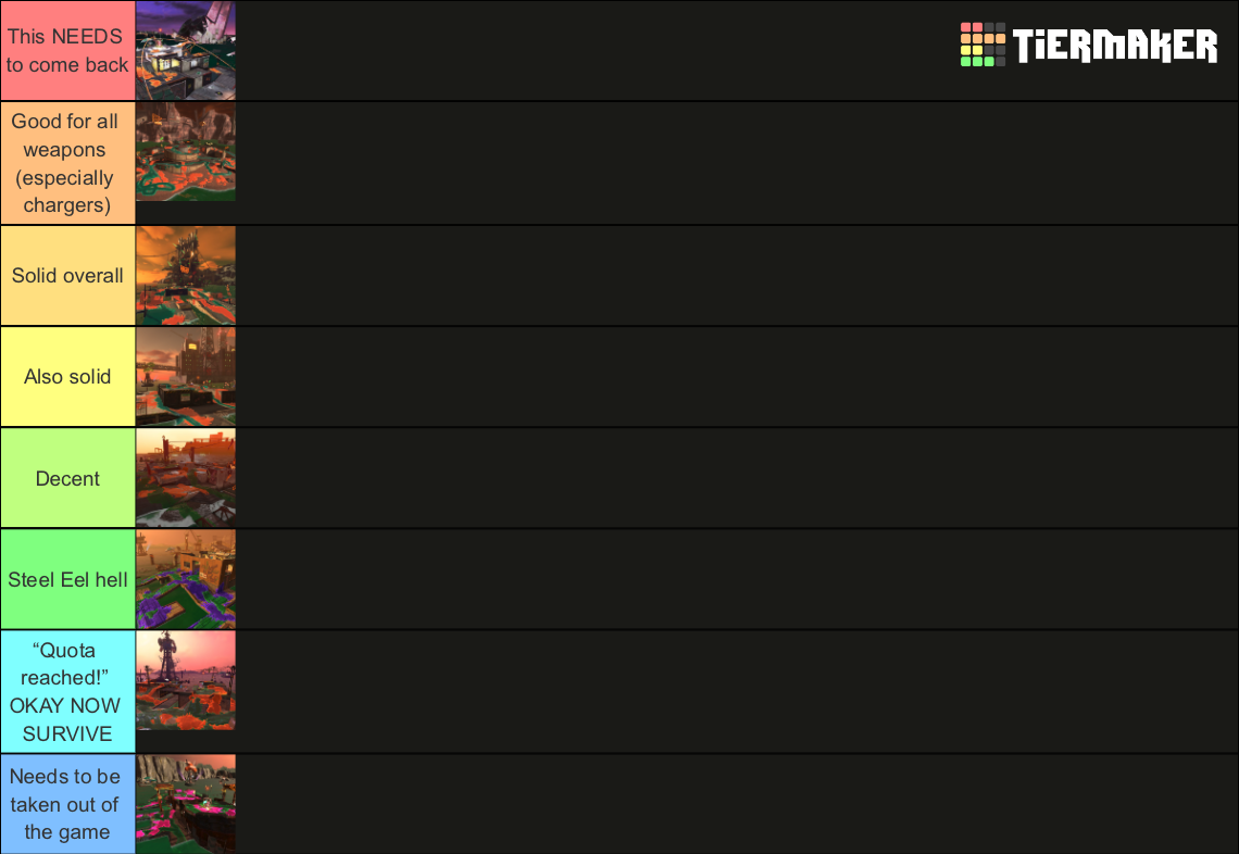 Splatoon: Salmon Run & Salmon Run: Next Wave Maps Tier List (Community Rankings) - TierMaker