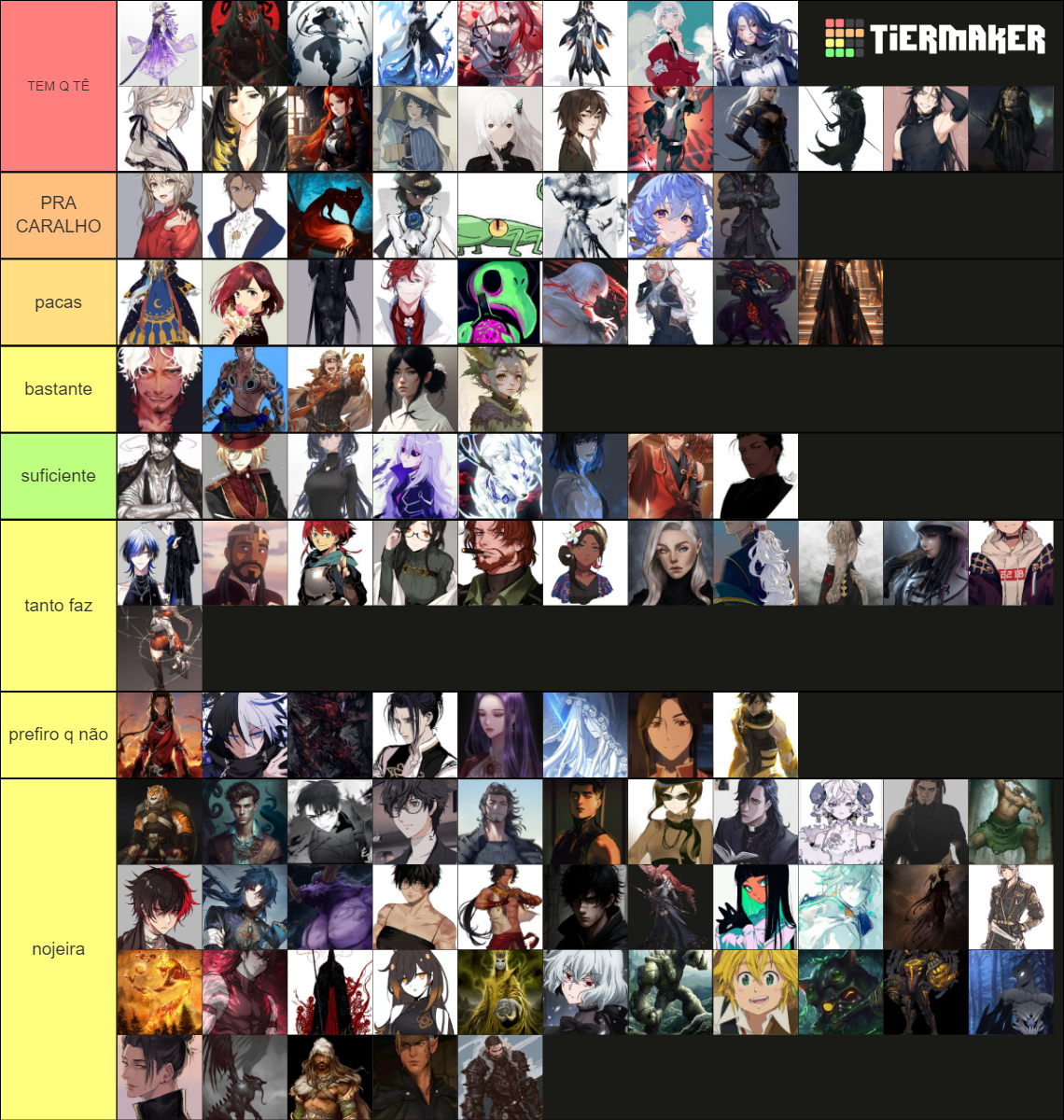 RPG PERSONAGENS Tier List (Community Rankings) - TierMaker