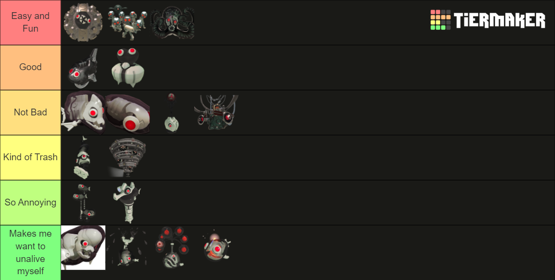 Splatoon side order bosses and enemies Tier List (Community Rankings ...
