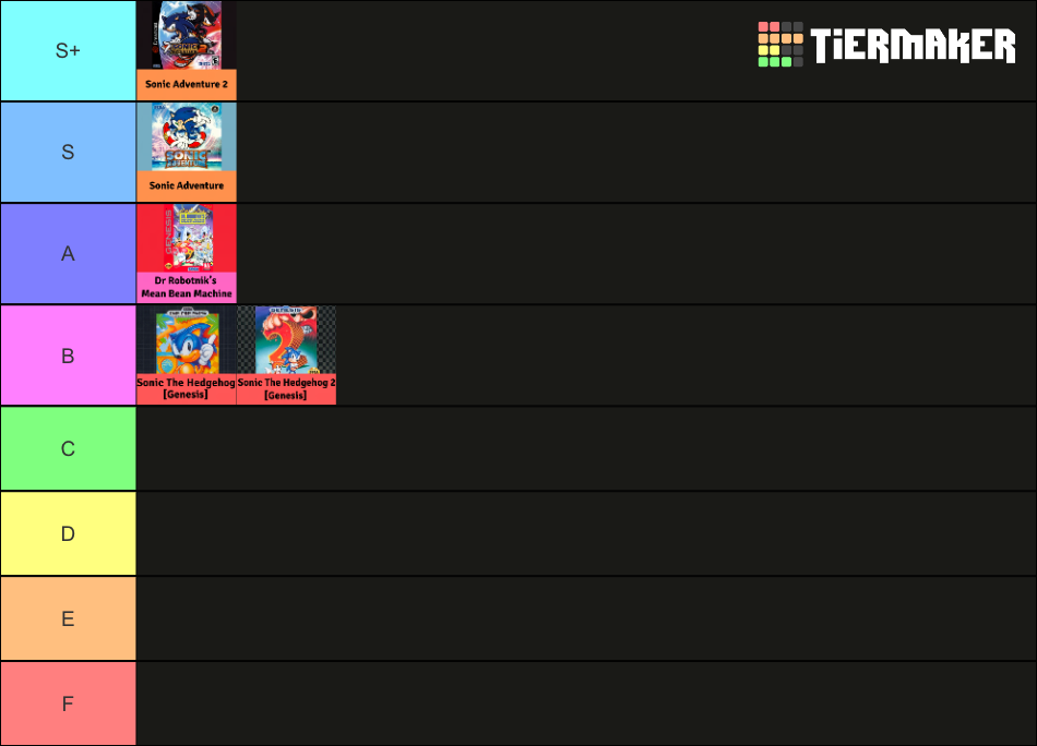 230+ Sonic Games (Easy To Read) Tier List (Community Rankings) - TierMaker