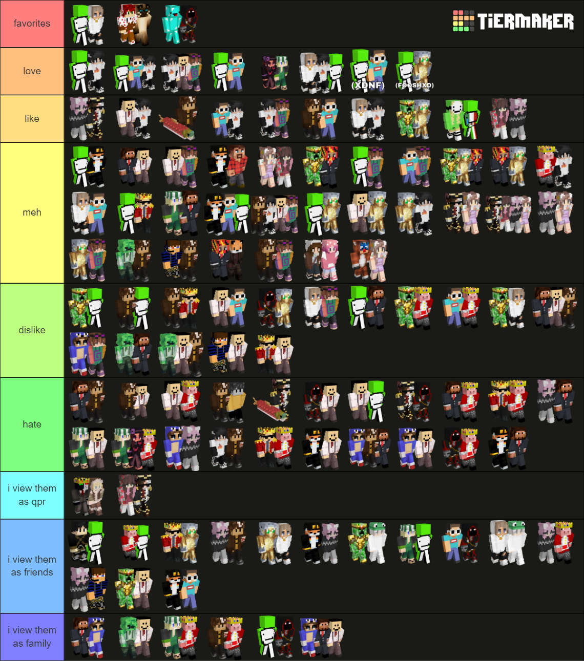 Ultimate Dream SMP Ships Tier List (Community Rankings) - TierMaker
