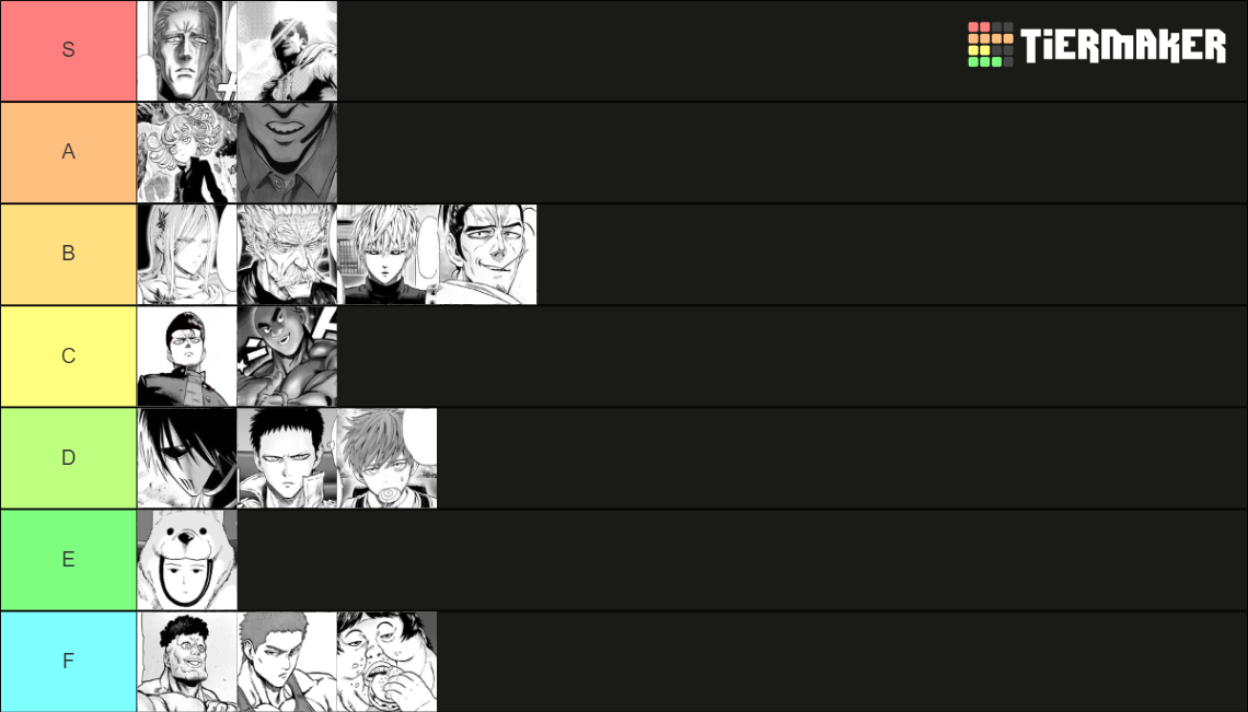 S class One Punch Man Tier List (Community Rankings) - TierMaker