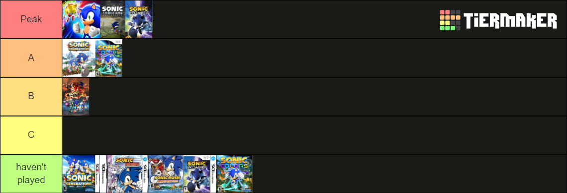 Sonic Boost games Tier List (Community Rankings) - TierMaker
