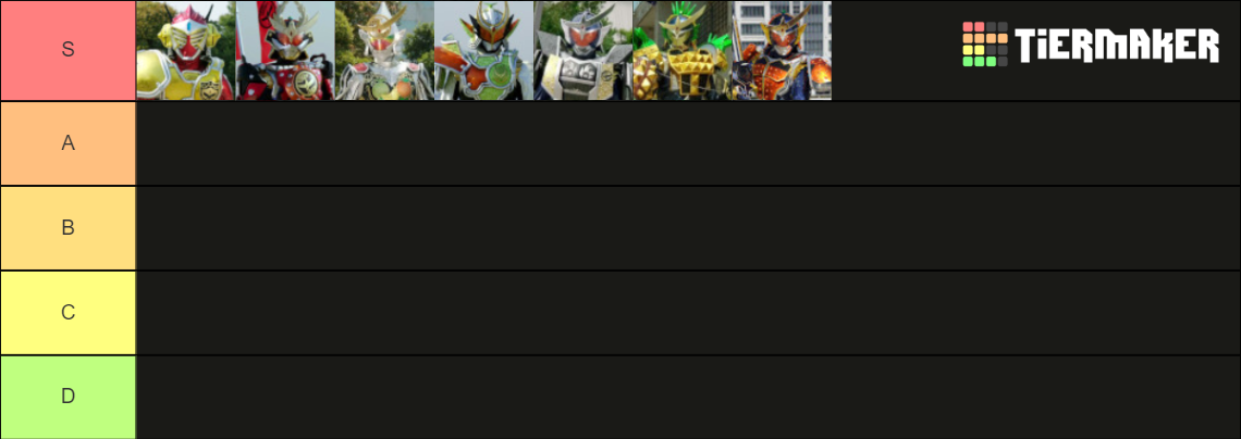 Recent Kamen Rider Tier Lists - TierMaker