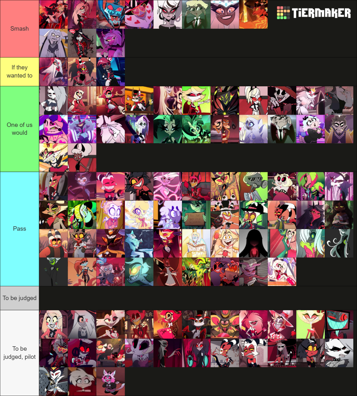 All Hazbin Hotel + Helluva Boss Characters Tier List (Community Rankings) - TierMaker