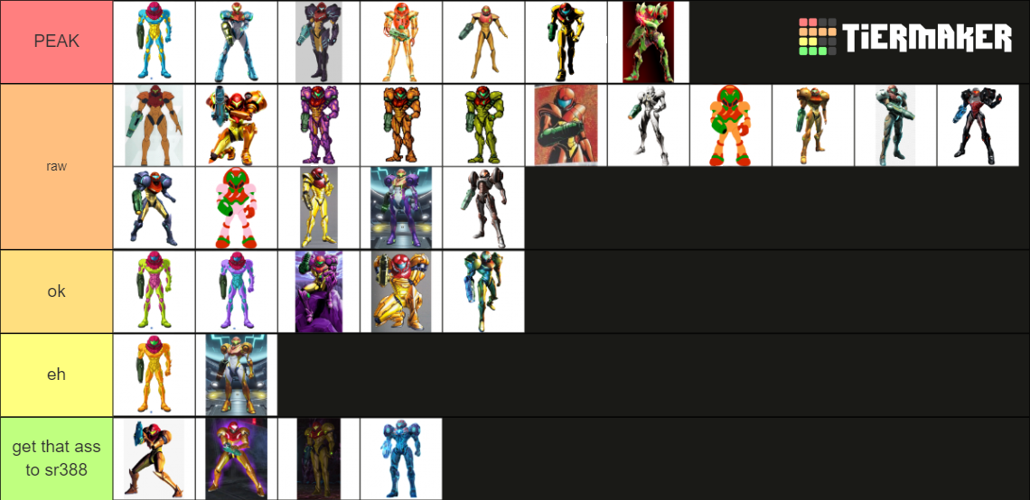 Metroid Suits (Dread Included!) Tier List (Community Rankings) - TierMaker