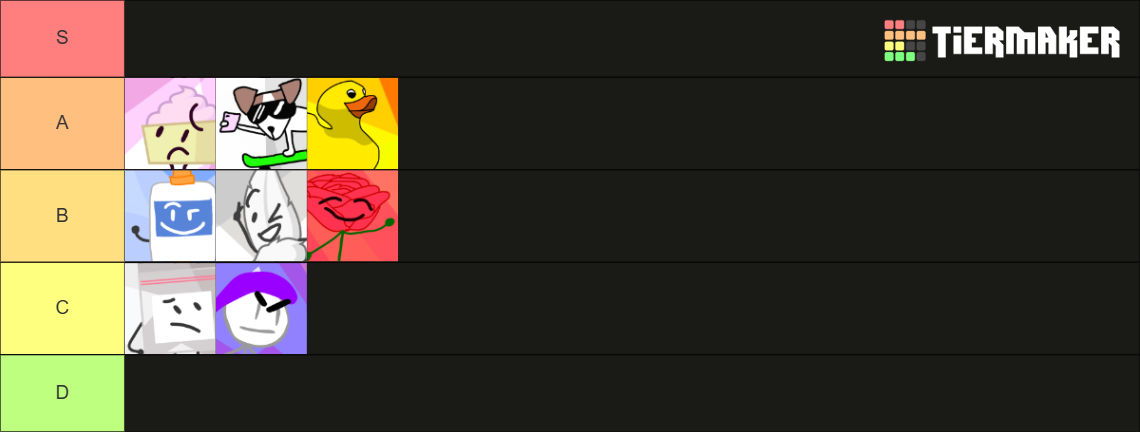 BFDI Mini Characters (2024) - New Icons! Maker Tier List (Community ...