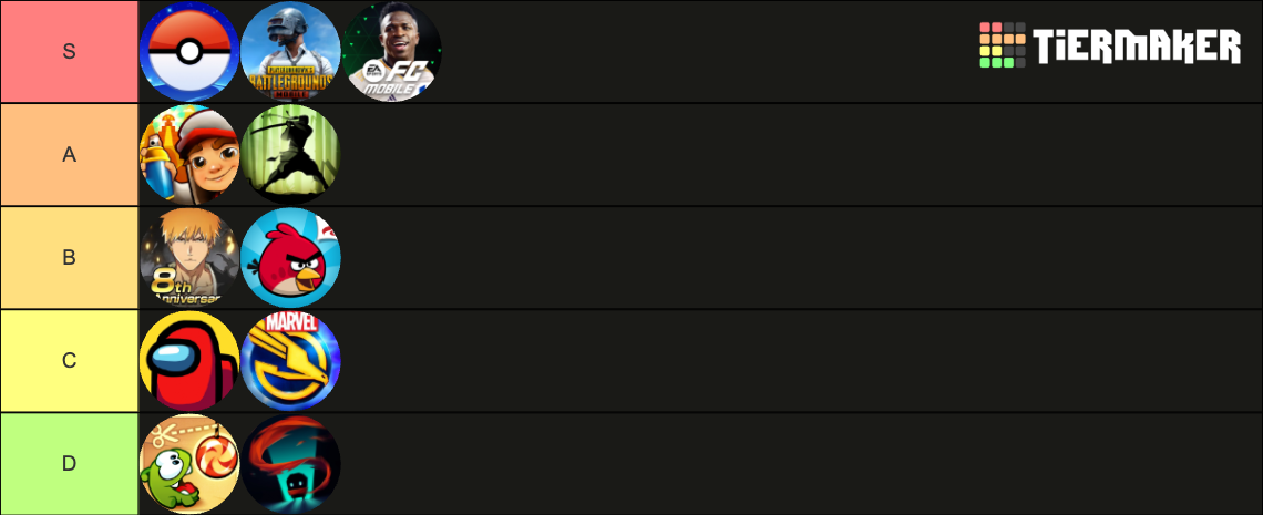 Mobile games Tier List (Community Rankings) - TierMaker