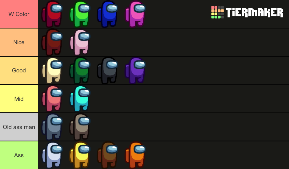 Among Us Colors (15 Player Update) Tier List (Community Rankings ...