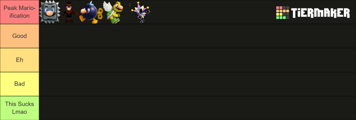 PizzardFan93's Mario Critters Tier List (Community Rankings) - TierMaker