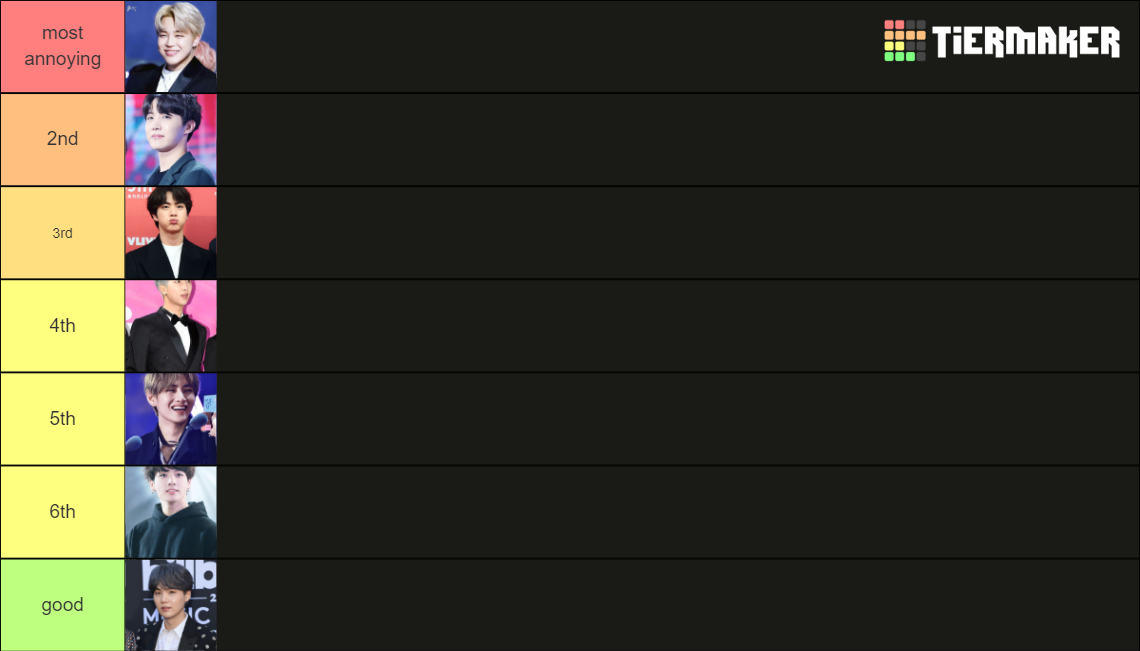 BTS MEMBERS Tier List (Community Rankings) - TierMaker