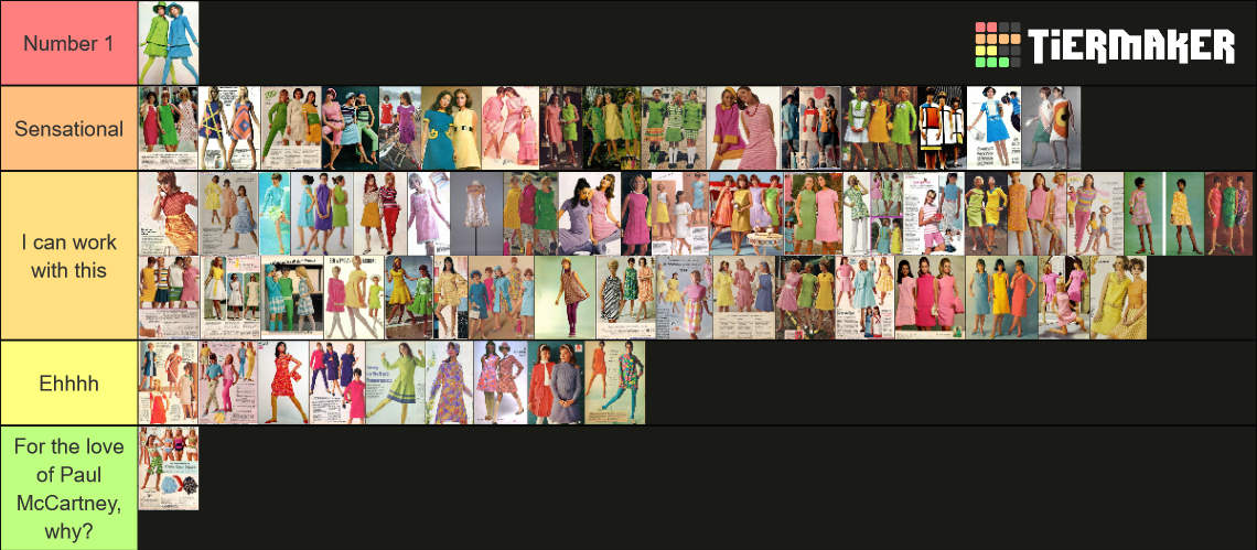 60s looks Tier List (Community Rankings) - TierMaker