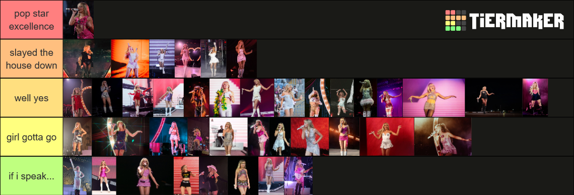 sabrina carpenter tour outfits Tier List (Community Rankings) - TierMaker
