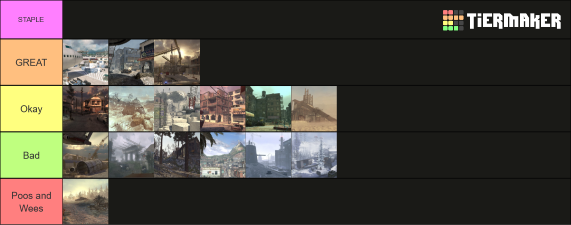Modern Warfare 2 (2009) Map Tier List (Community Rankings) - TierMaker