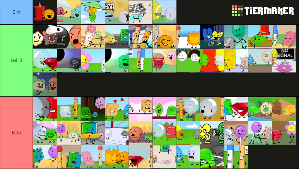 BFDI Shipping Tier List (Community Rankings) - TierMaker