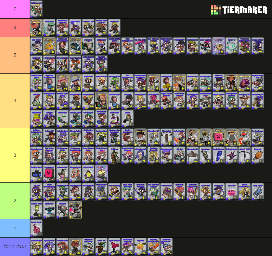 Tableturf Cards Chill Season Maker Tier List (Community Rankings ...