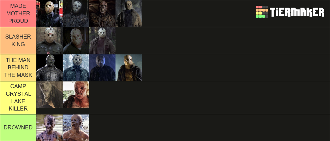 Jason Voorhees Designs Tier List (Community Rankings) - TierMaker