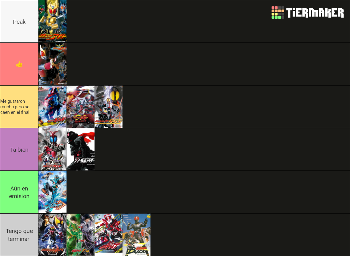 Kamen Rider Shows/Movies (Showa - Reiwa) Tier List (Community Rankings ...