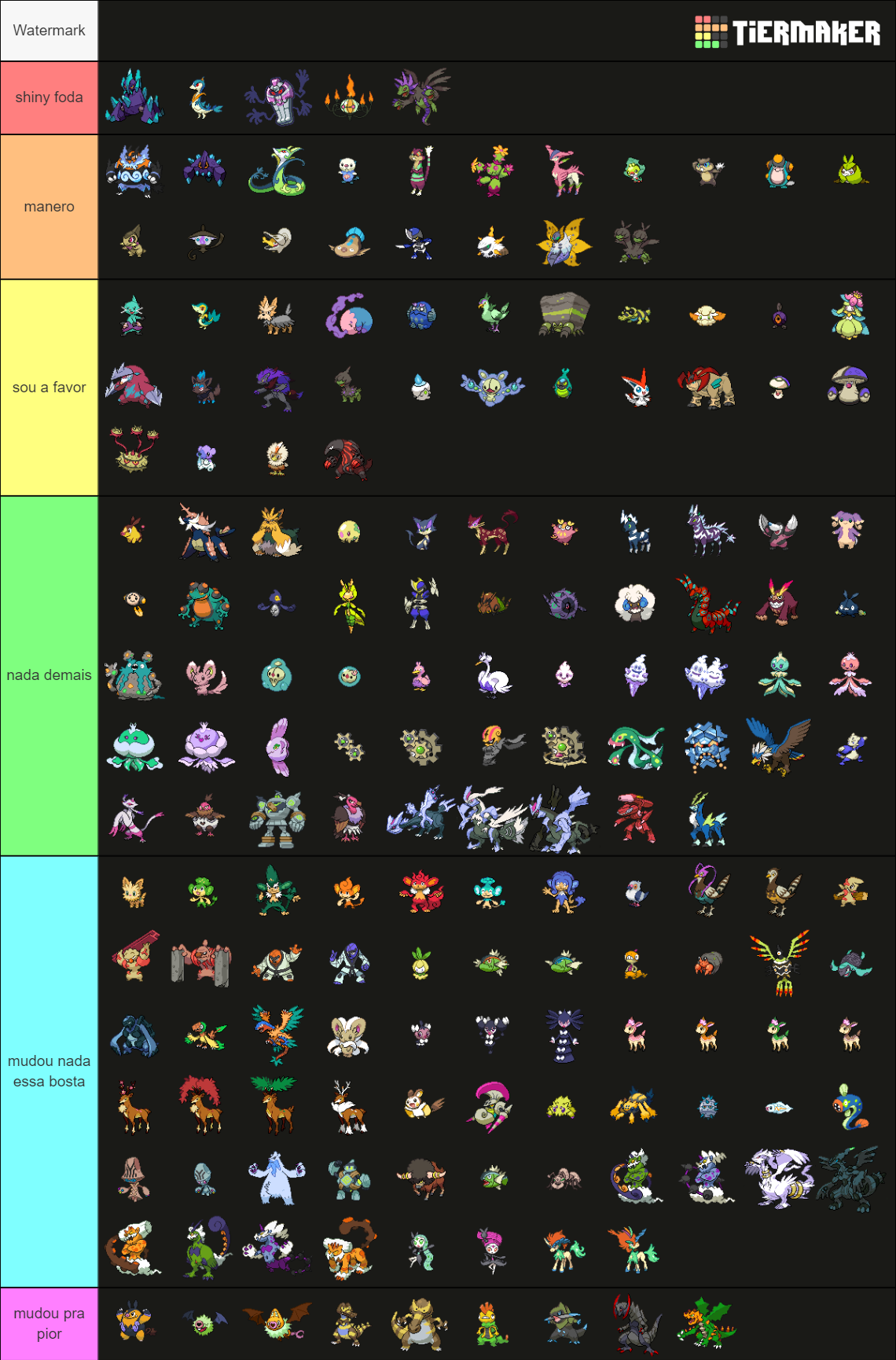 Generation V Shiny Pokémon Tier List (Community Rankings) - TierMaker