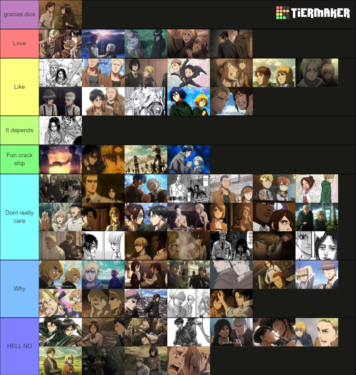 aot ships (the big one) Tier List (Community Rankings) - TierMaker