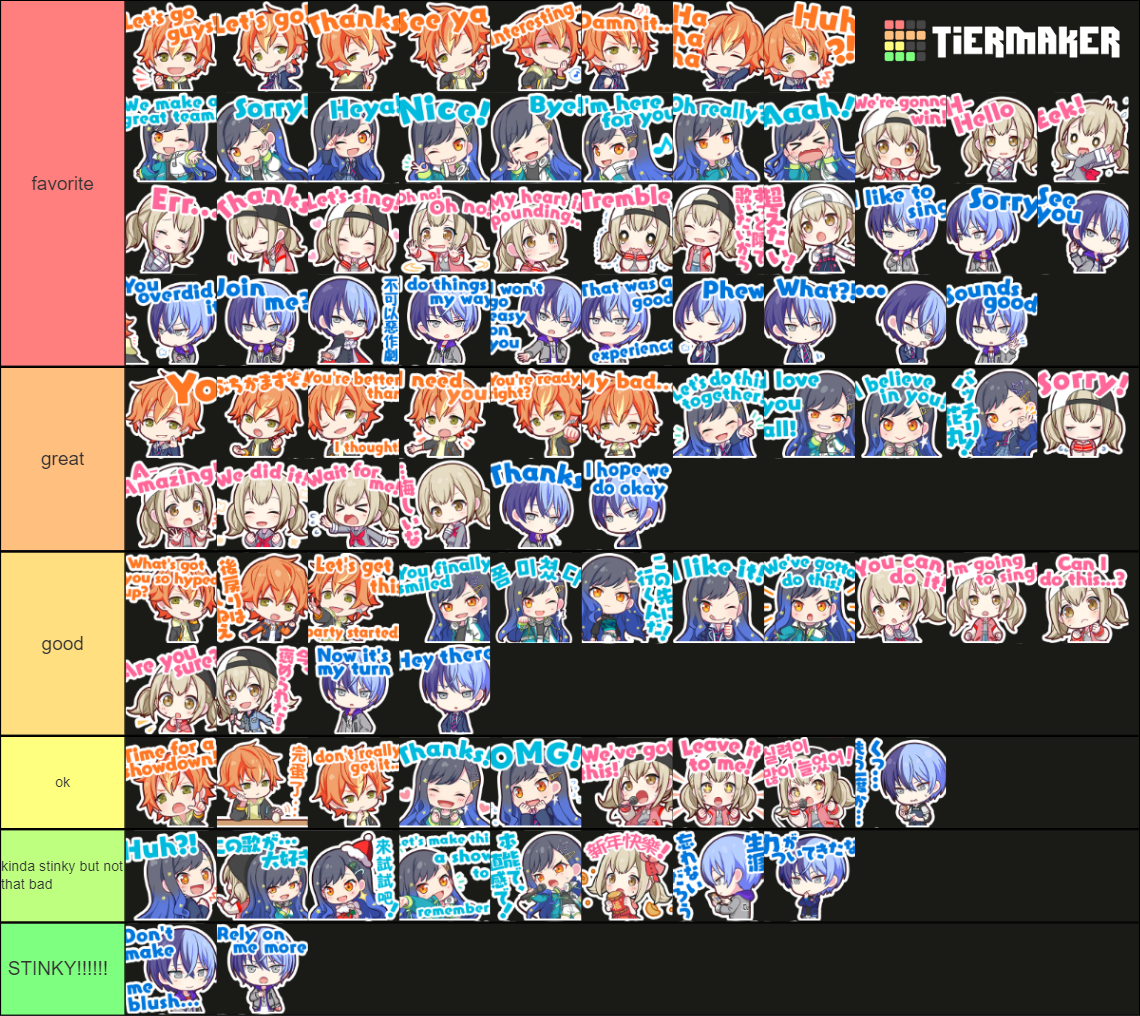 Project Sekai Stamps Tier List (Community Rankings) - TierMaker