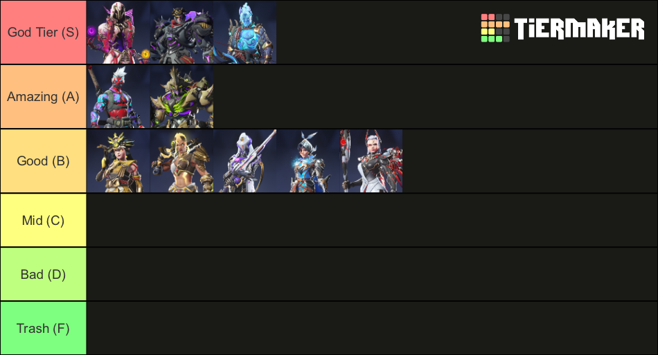 Overwatch 2 Mythic Skins (Updated to Season 13) Tier List (Community ...