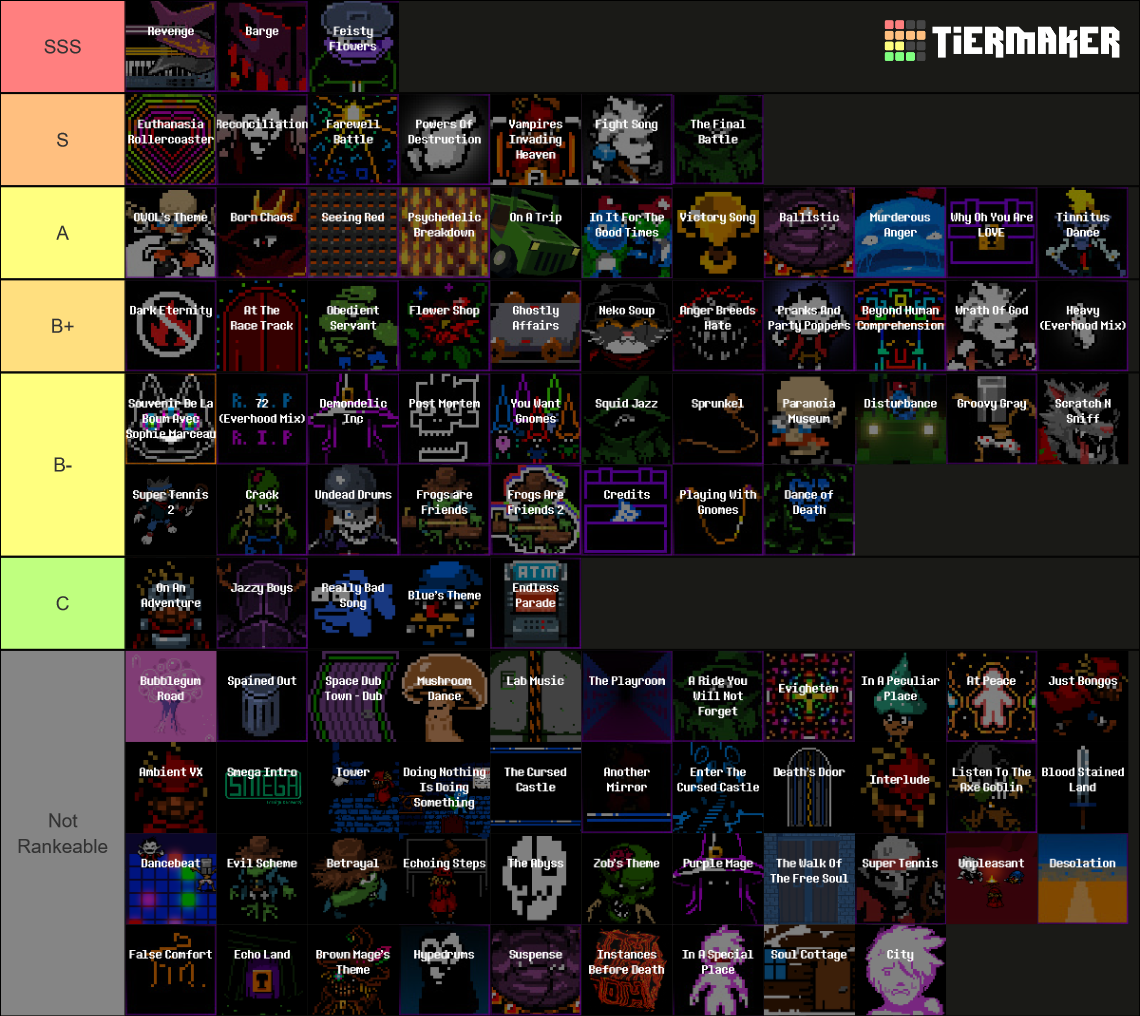 Everhood Complete Soundtrack Tier List (Community Rankings) - TierMaker