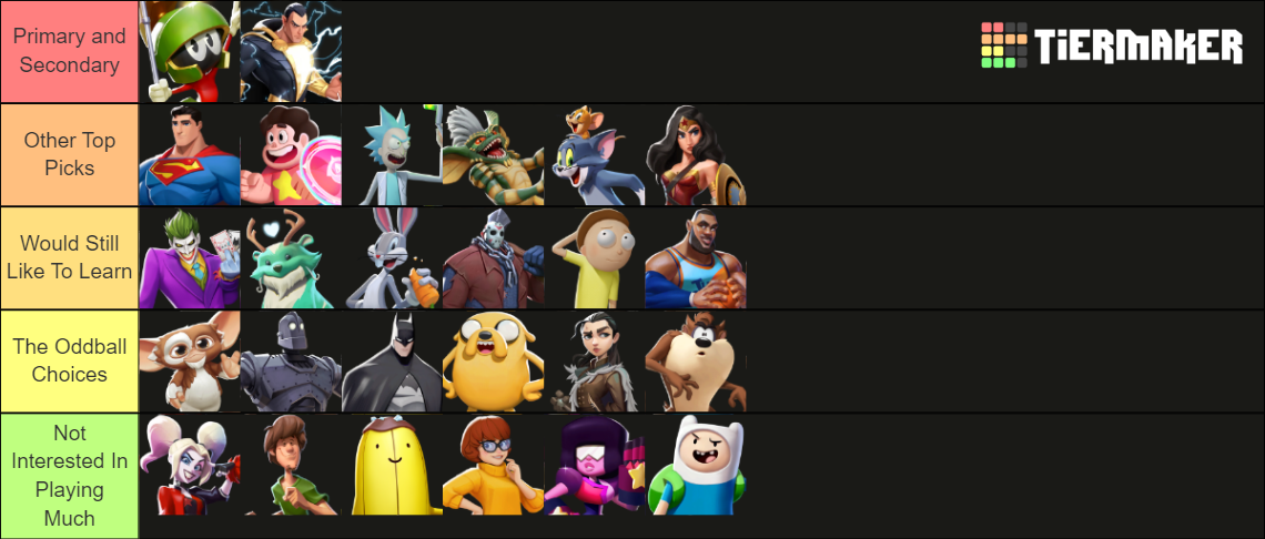 MultiVersus Characters (with Samurai Jack) Tier List (Community Rankings) - TierMaker