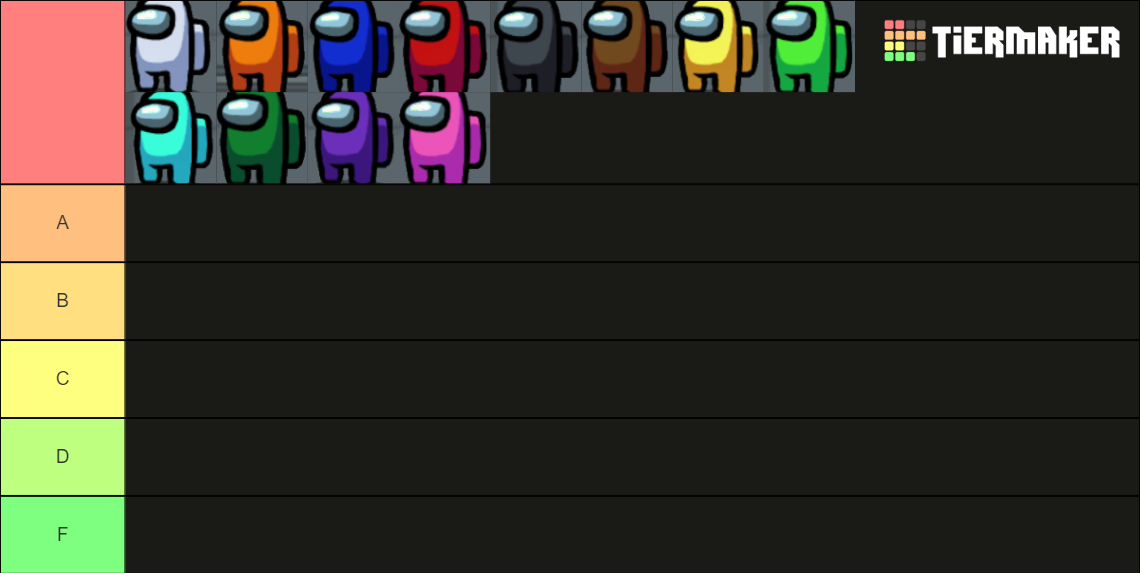 Among Us Colors Tier List (Community Rankings) - TierMaker