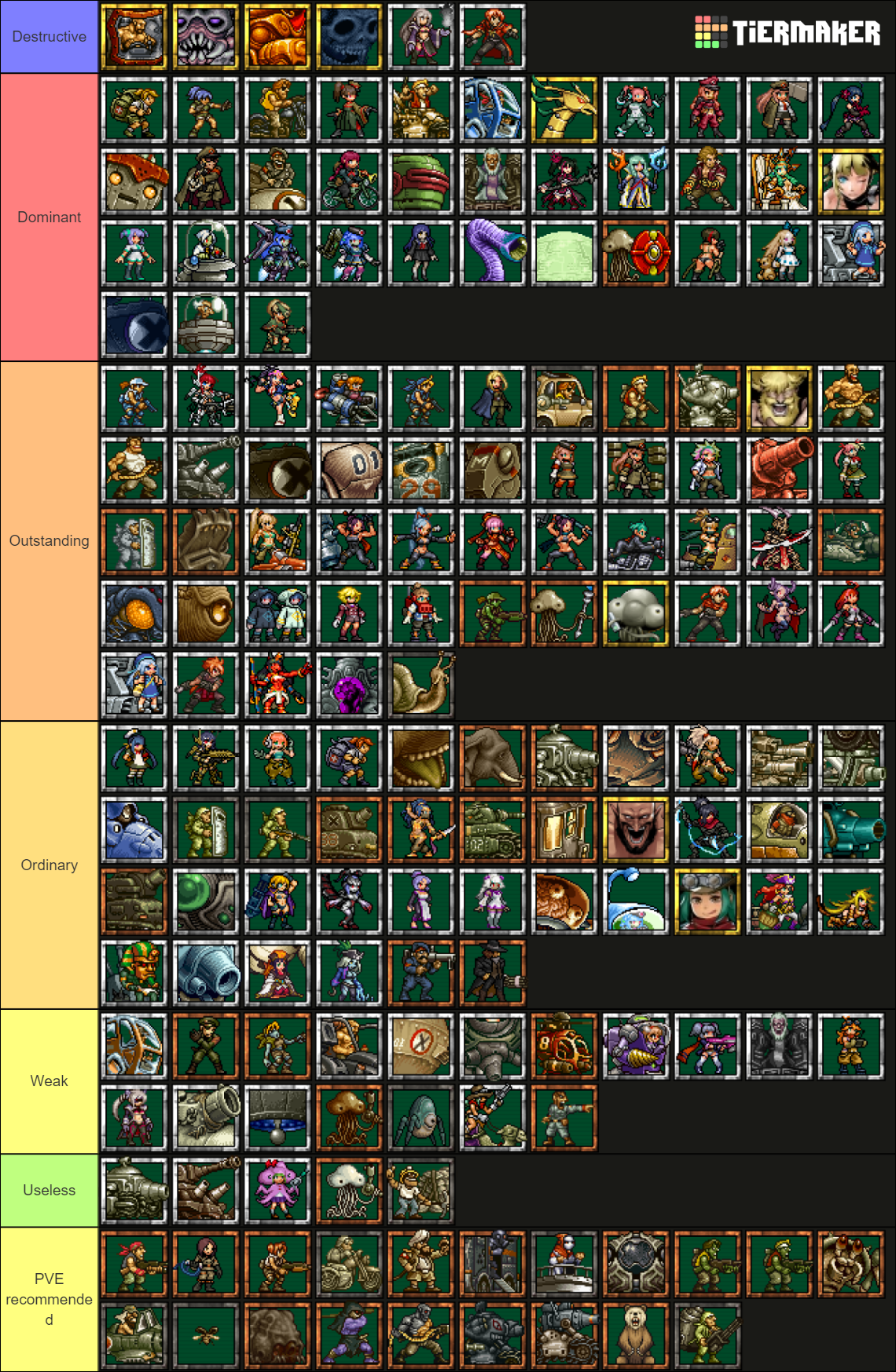 Metal Slug Attack Reloaded Units Tier List (Community Rankings) - TierMaker