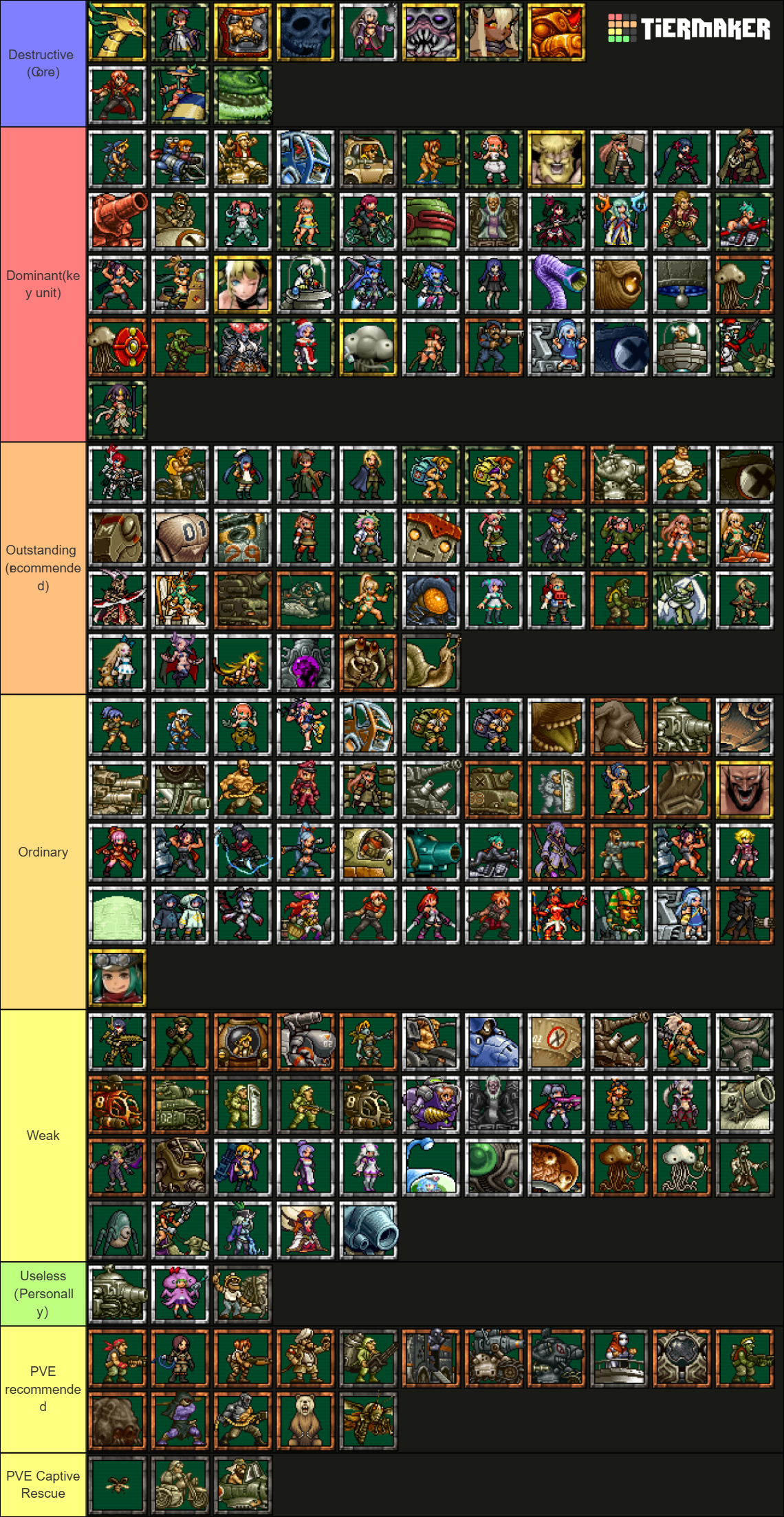 Metal Slug Attack Reloaded Units Tier List (Community Rankings) - TierMaker