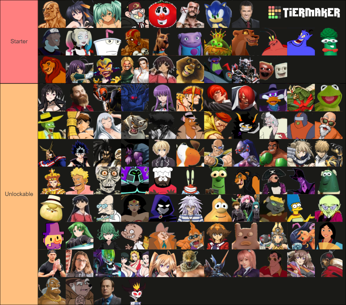 Smash Bros Lawl Fantasxar Tier List (Community Rankings) - TierMaker
