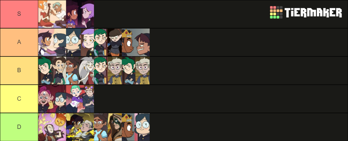 The Owl House Ships Updated S2 Tier List (Community Rankings) - TierMaker