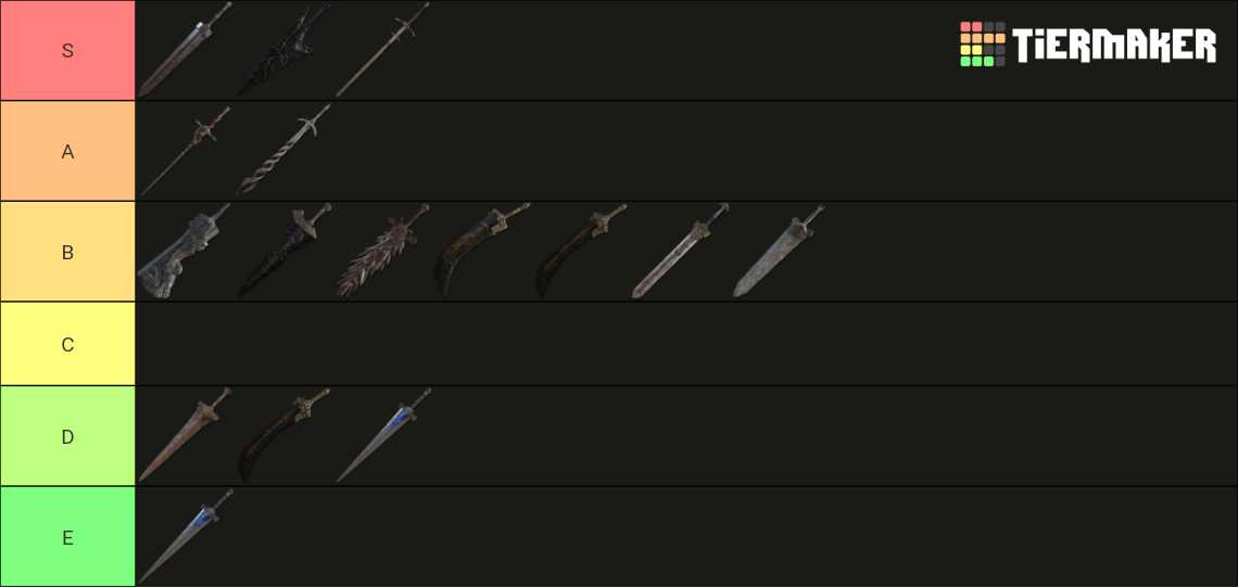 Elden Ring - All Colossal Swords (DLC included) Tier List (Community ...