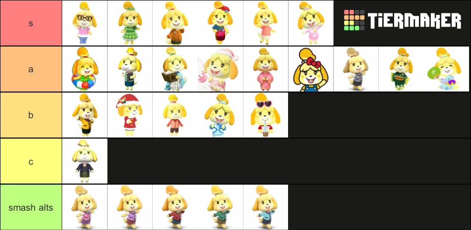 all of isabelle’s outfits Tier List (Community Rankings) - TierMaker