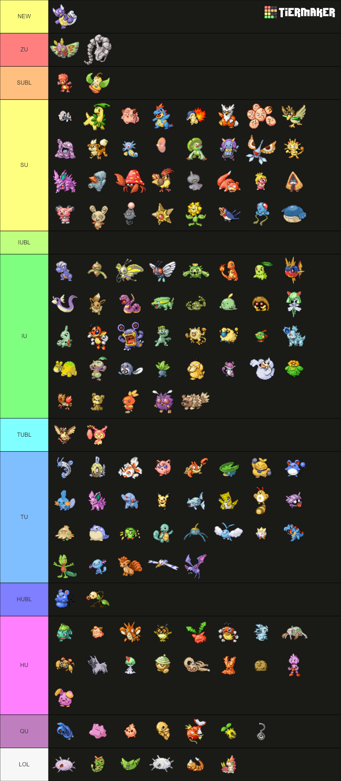 Gen 3 (ADV) pokemon (All 386, Emerald sprites) Tier List (Community ...