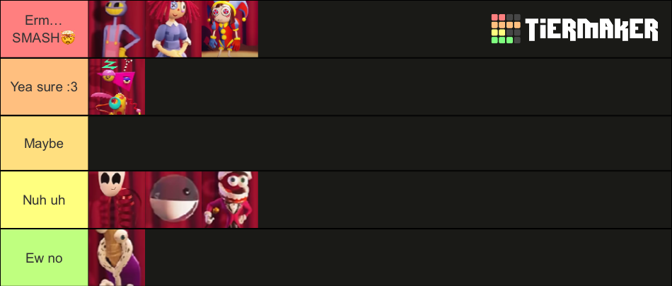 The Amazing DIGITAL CIRCUS Tier List (Community Rankings) - TierMaker