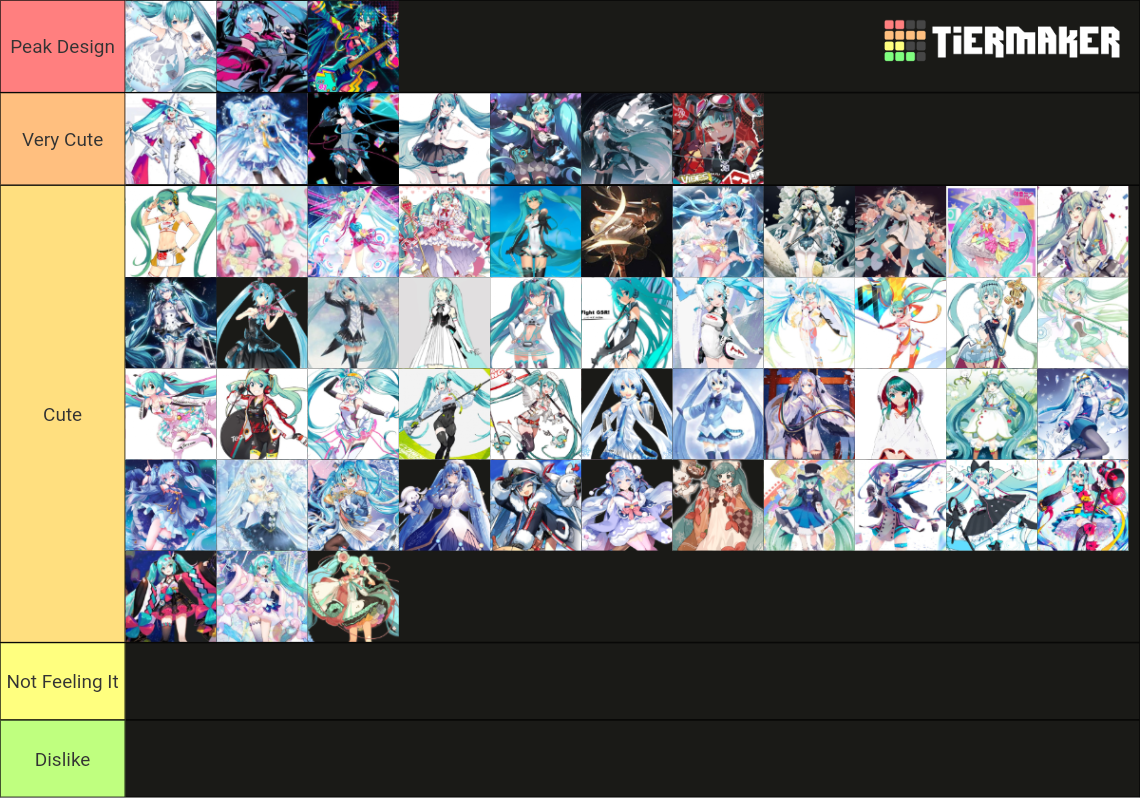 Miku Designs 2010-2024 Tier List (Community Rankings) - TierMaker