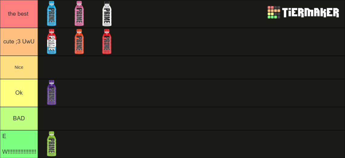 Prime Flavors Tier List (Community Rankings) - TierMaker
