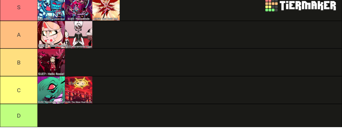 Hazbin Hotel Episodes Tier List (Community Rankings) - TierMaker Hazbin Hotel Episodes Tier List (Community Rankings) - TierMaker