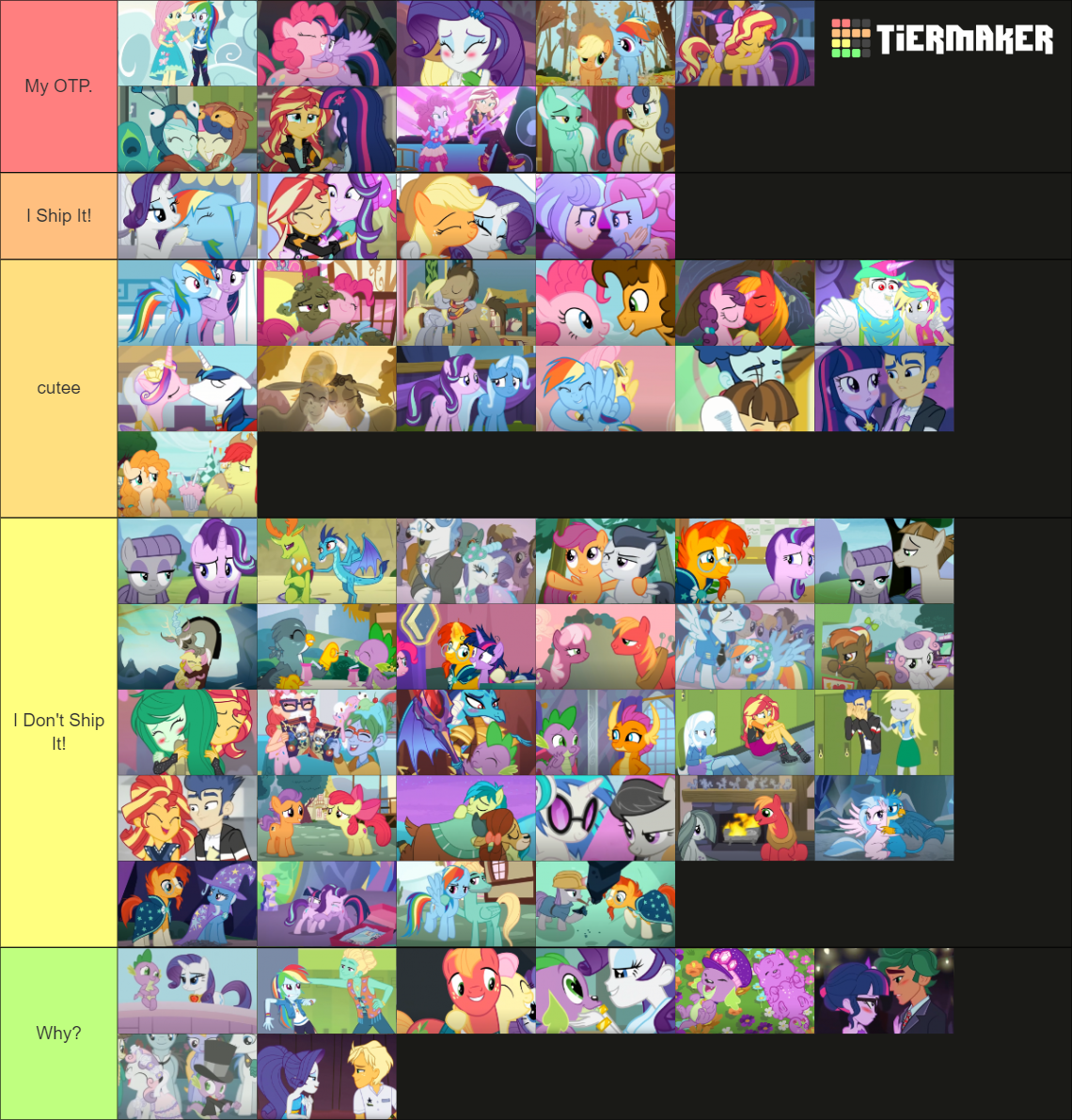 My Little Pony Ships Tier List (Community Rankings) - TierMaker