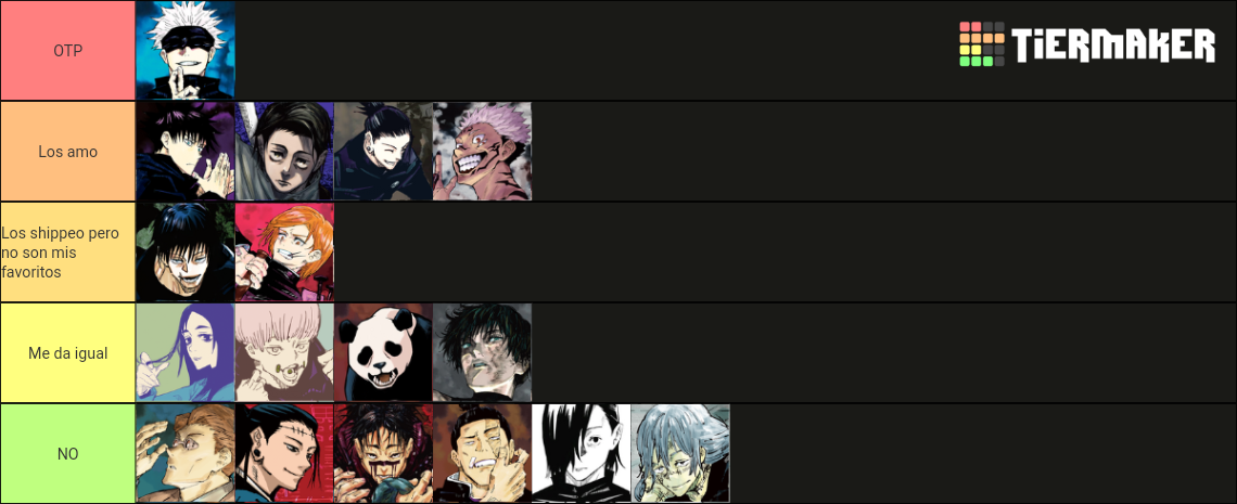 JJK AllYuuji Ships Tier List (Community Rankings) - TierMaker