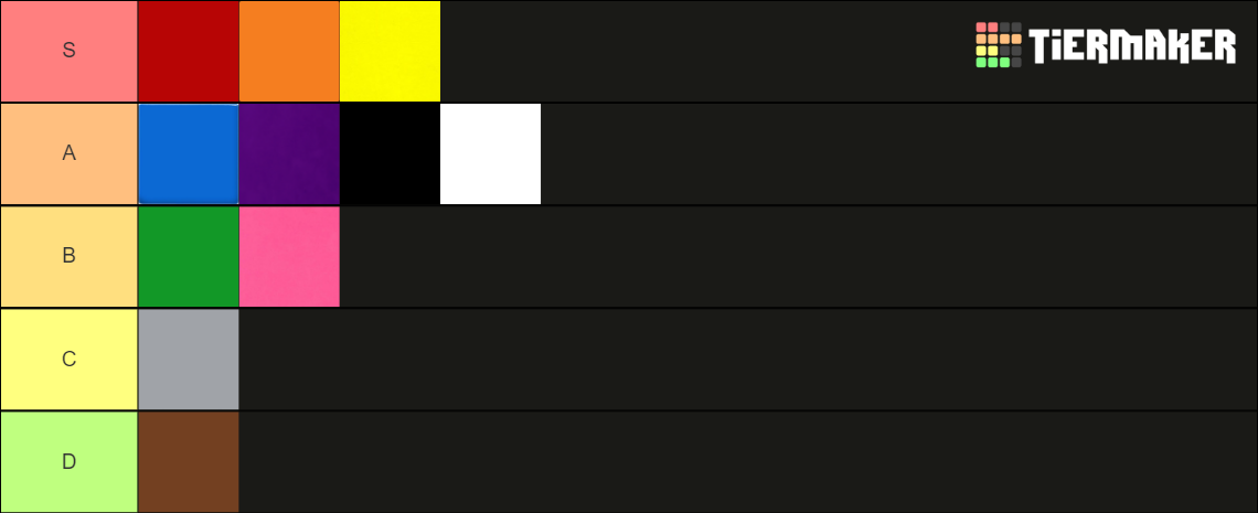 Colors Tier List (Community Rankings) - TierMaker