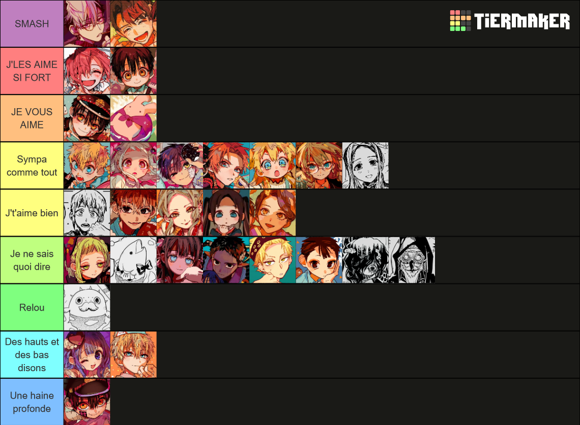 [Toilet-Bound Hanako-kun] Characters Tier List (Community Rankings) - TierMaker